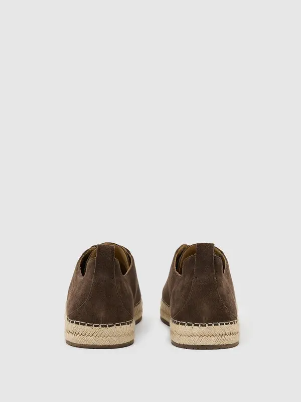 REISS Cade Suede Espadrille Sneakers