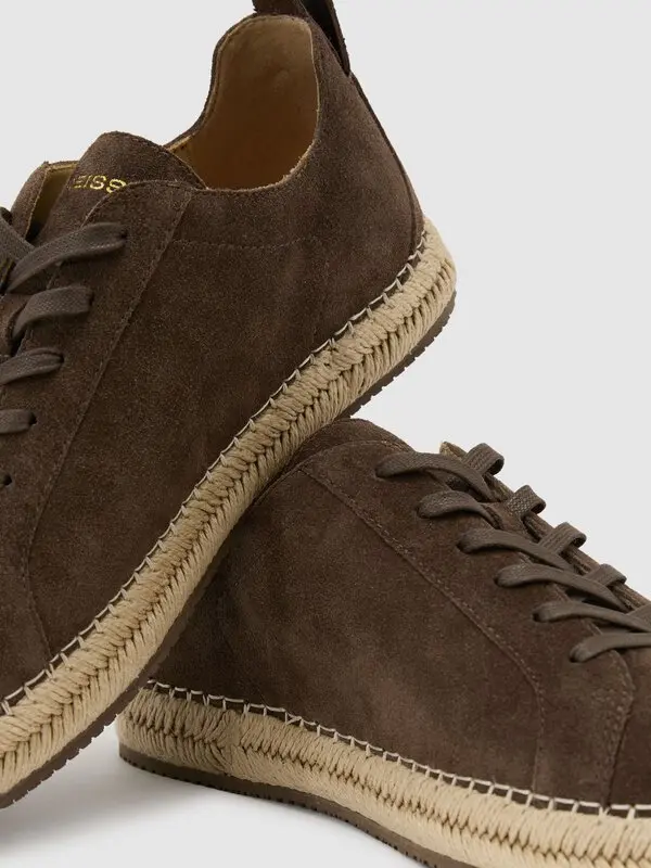 REISS Cade Suede Espadrille Sneakers