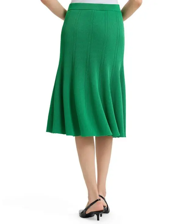 Misook Flared Tonal Soft Knit Skirt