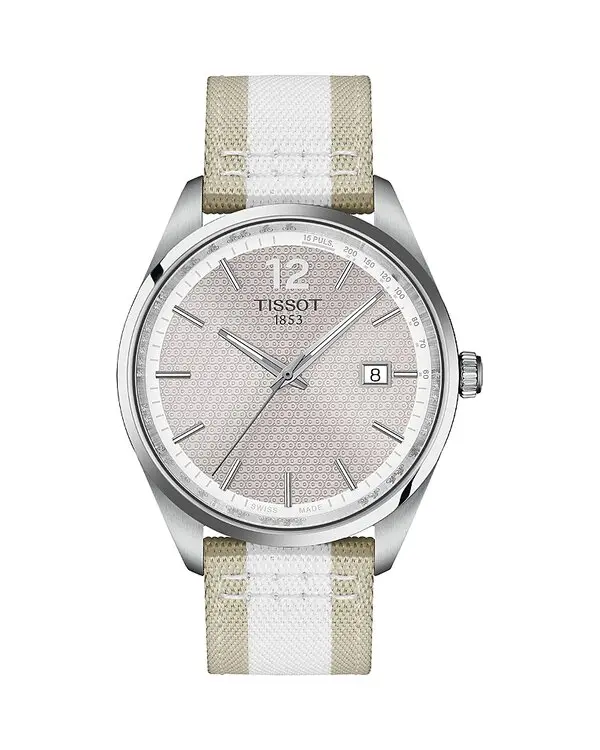 TISSOT Pr 100 Quartz Watch With Textile Strap - Grey