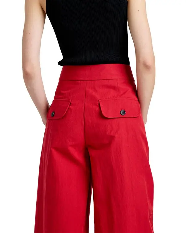 Proenza Schouler White Label Talla Pleated Pants - Brick