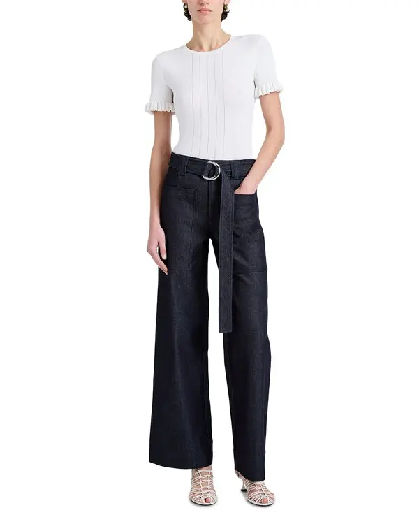 Proenza Schouler White Label Belted Wide-leg Pants