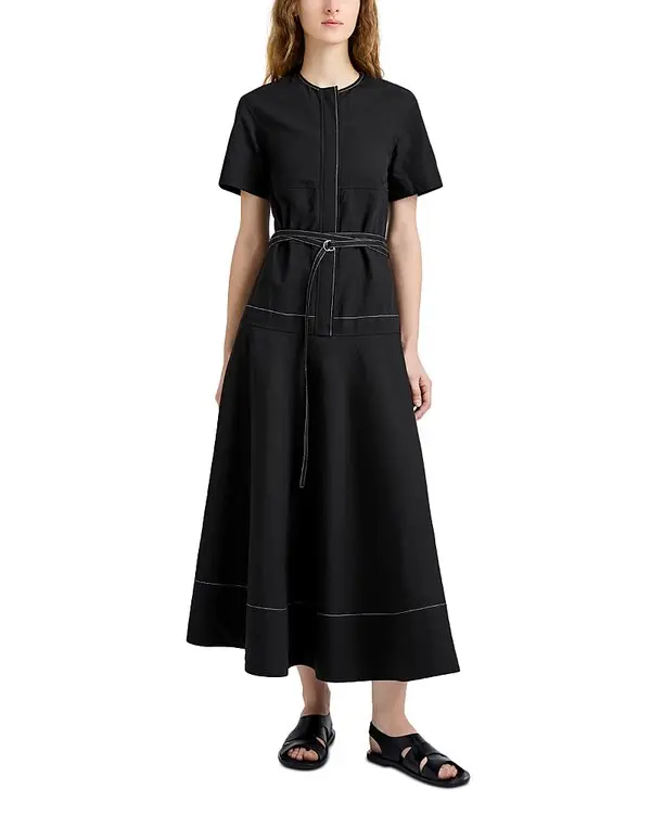 Proenza Schouler White Label Elizabeth Belted Dress - Black