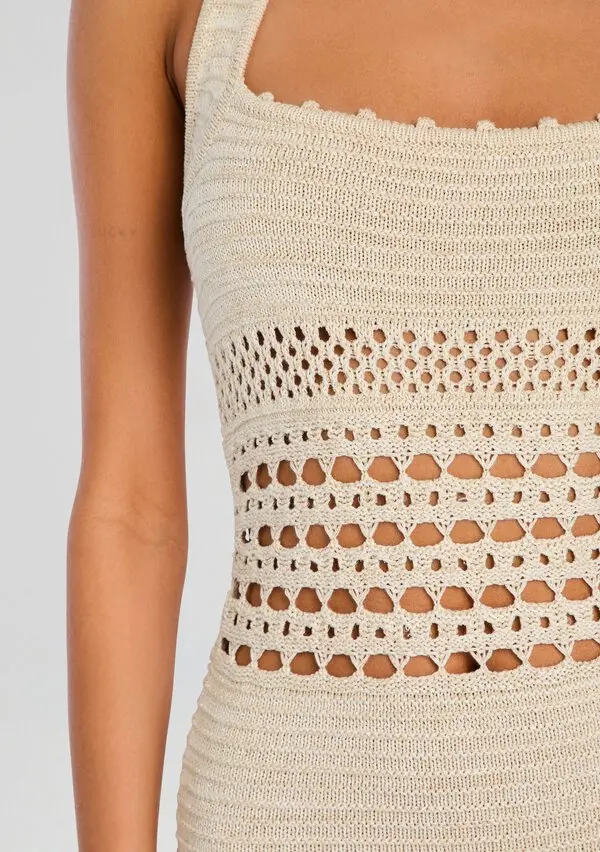 Retrofete Jaycee Crochet Midi Dress