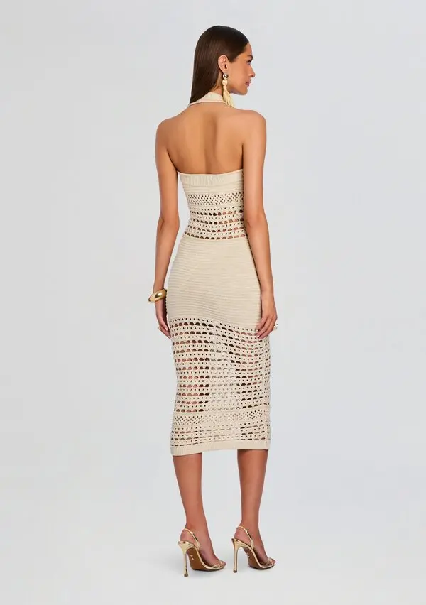 Retrofete Jaycee Crochet Midi Dress