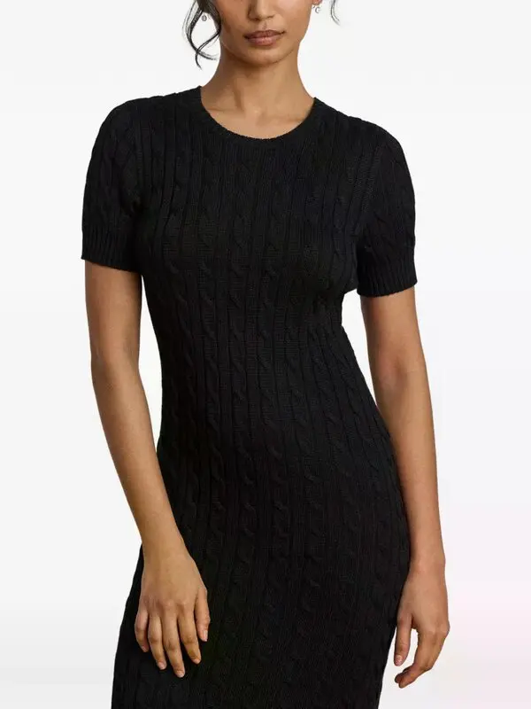 Ralph Lauren Cable-knit Short-sleeve Sweater Dress
