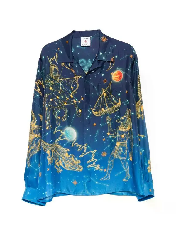 Casablanca Constellation-print Long-sleeve Shirt