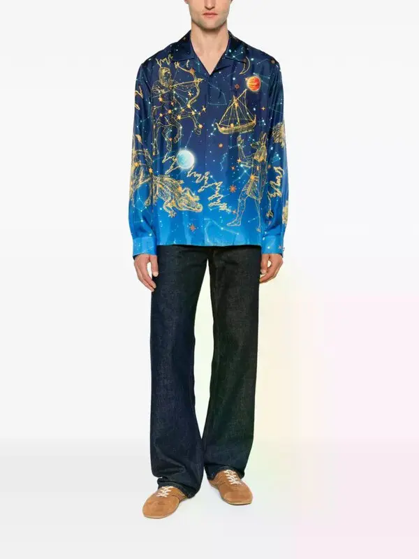 Casablanca Constellation-print Long-sleeve Shirt