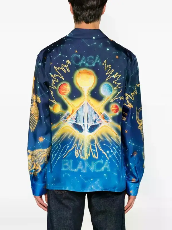 Casablanca Constellation-print Long-sleeve Shirt