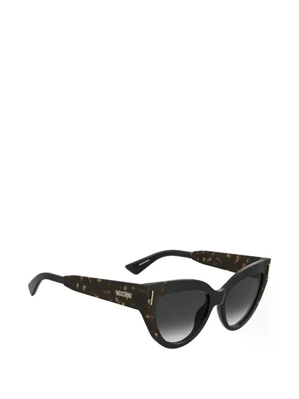 Moschino Tortoiseshell-effect Cat-eye Sunglasses - Black