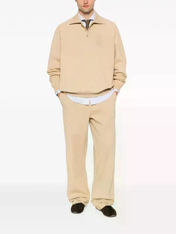 Casablanca Embroidered Raglan-sleeve Polo Shirt
