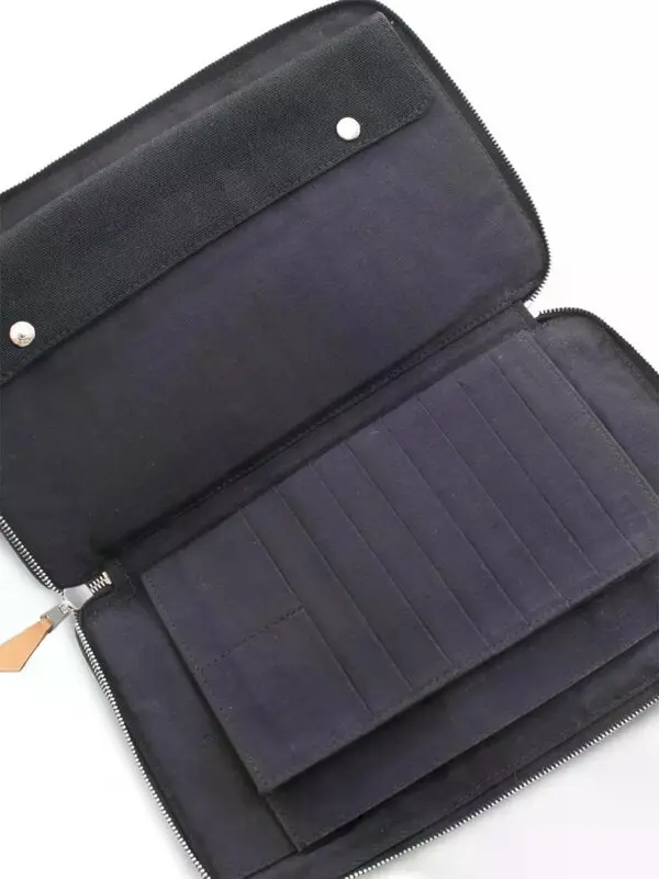 Hermès 2000s Fool Toe Perth Gm Striped Wallet