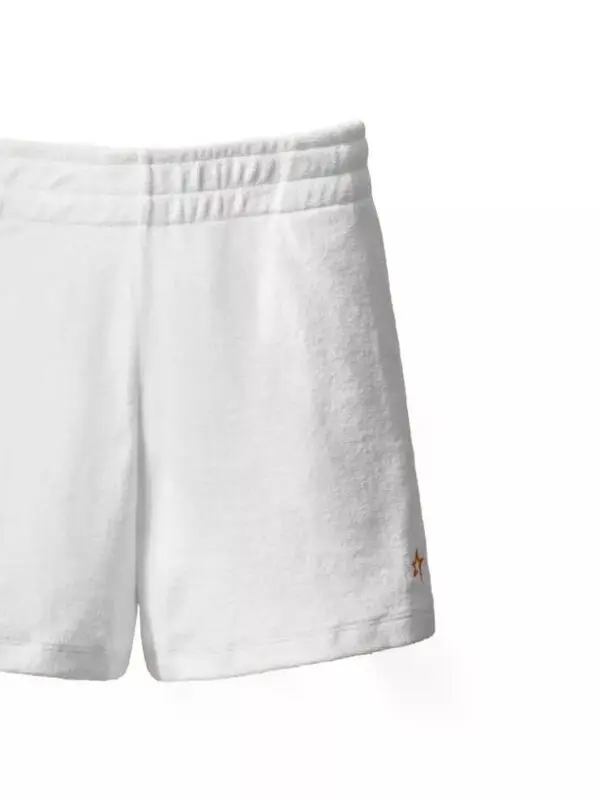 Perfect Moment Embroidered Terry Cloth Shorts