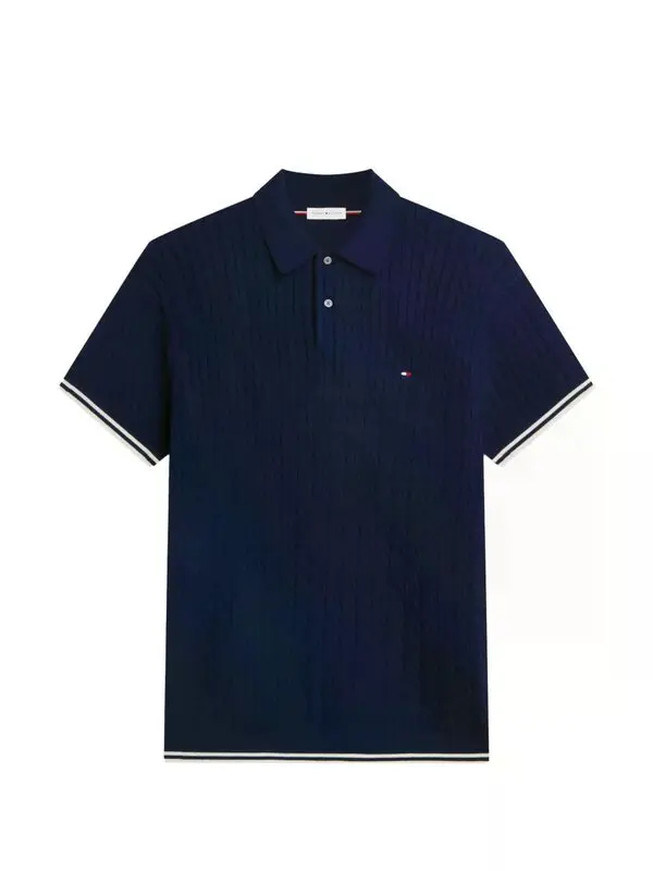 Tommy Hilfiger Cable-knit Polo Sweater