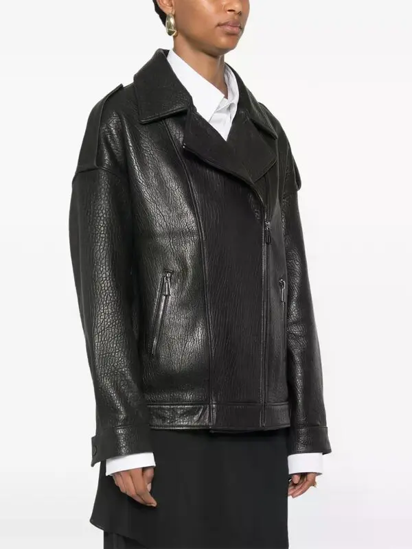 ADRIANNA FERETTI Leather Biker Jacket