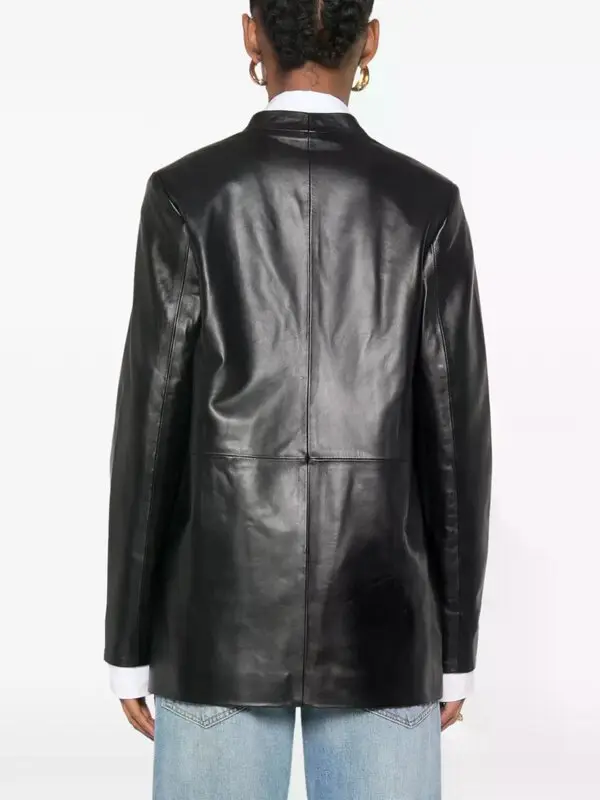 ADRIANNA FERETTI Leather Wrap Jacket