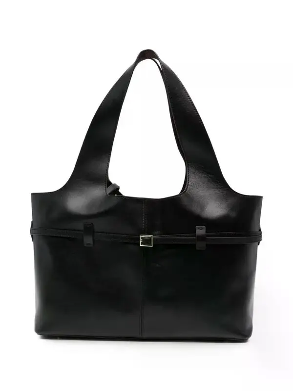 Manu Atelier Buckled Leather Shoulder Bag