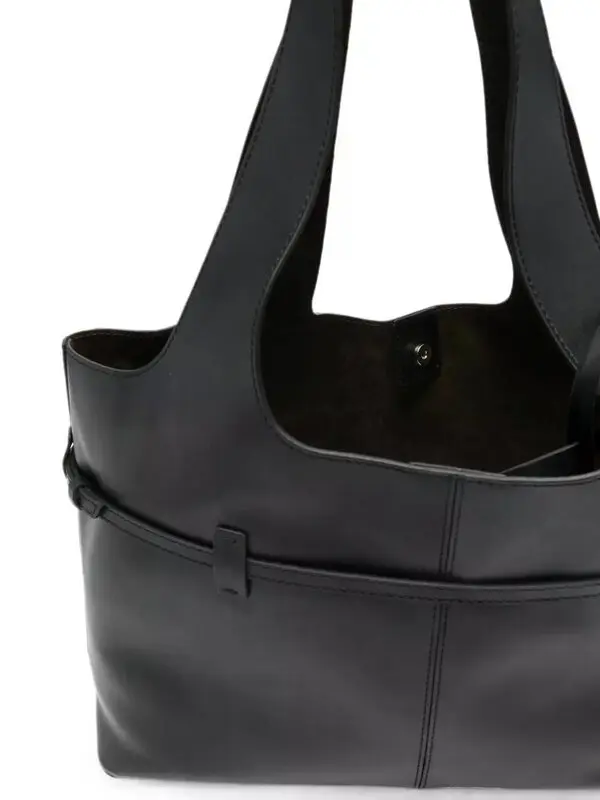 Manu Atelier Buckled Leather Shoulder Bag