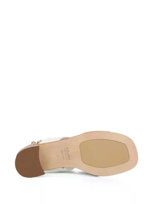 FRAU Leather Buckle-fastening Sandals - White