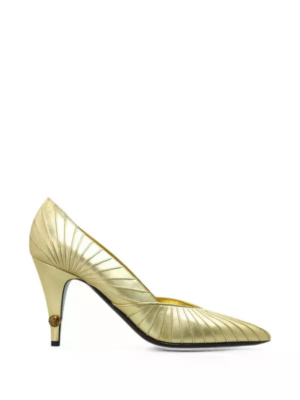 Versace Pleated Pumps - Gold