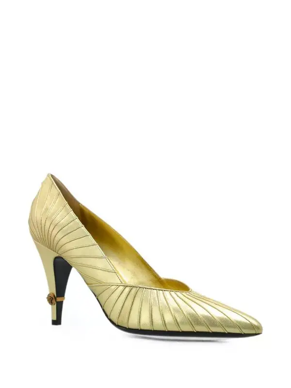Versace Pleated Pumps - Gold