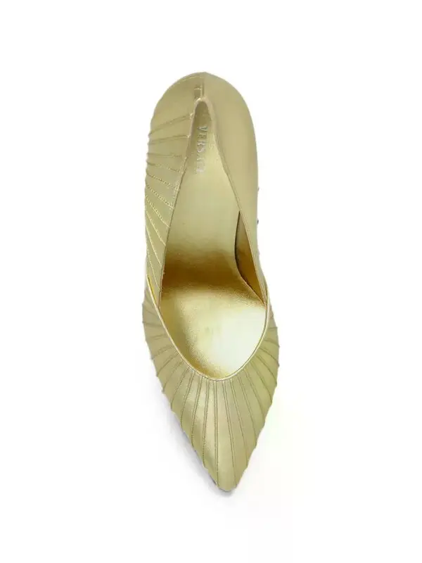 Versace Pleated Pumps - Gold