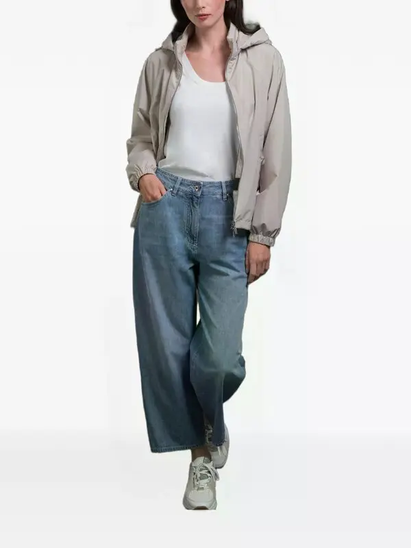 MOORER Detachable-hood Bomber Jacket