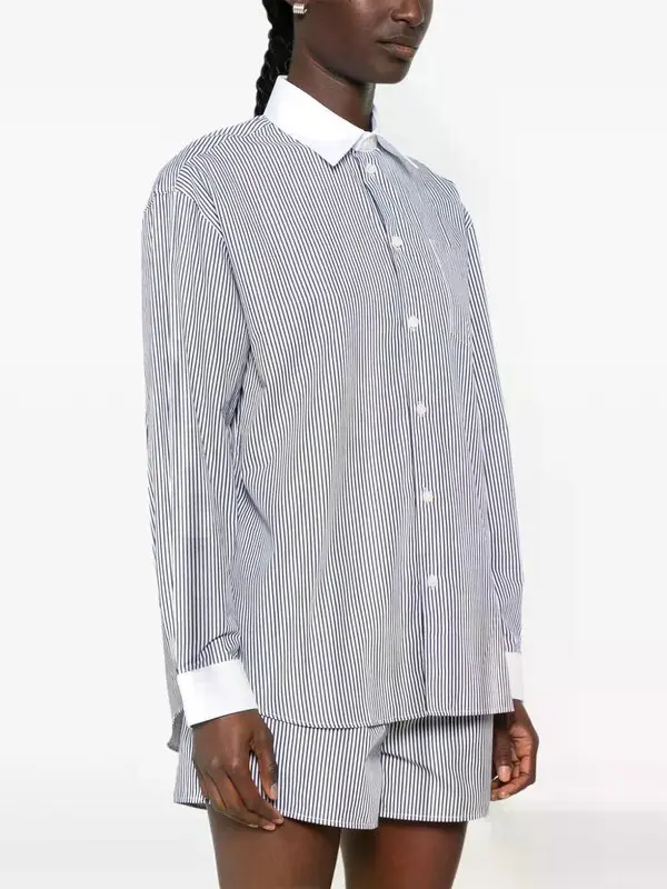 SPORTY & RICH Striped Cotton Shirt