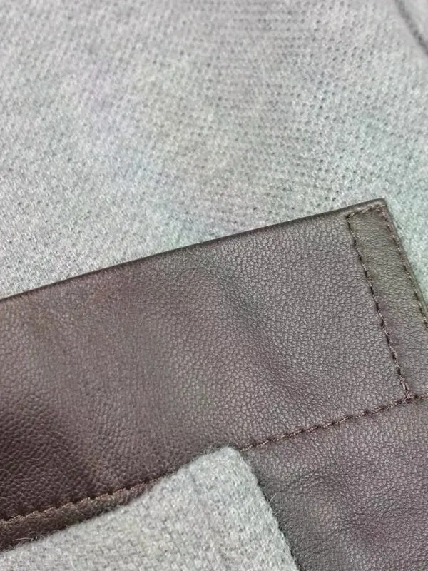 Hermès 2010s Leather-pocket T-shirt