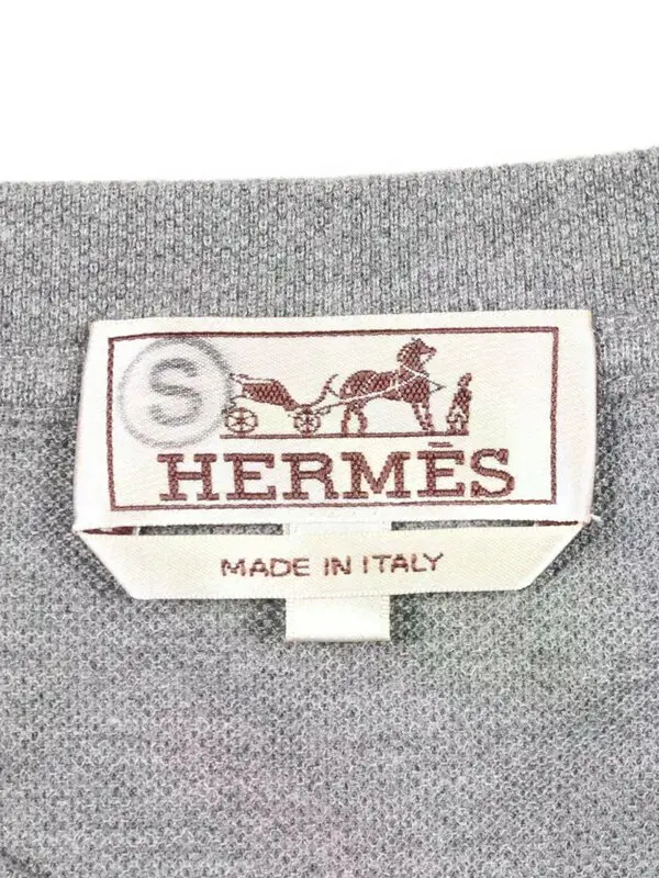 Hermès 2010s Leather-pocket T-shirt