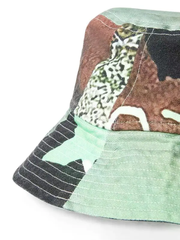 DRX X STEFAN MEIER X LN-CC Graphic-print Cotton Bucket Hat