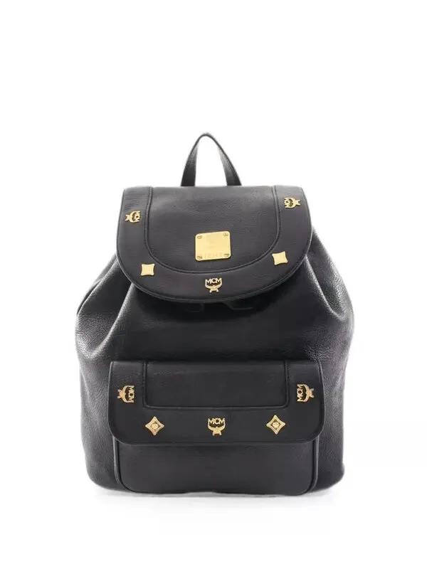 Mcm Studded Leather Backpack