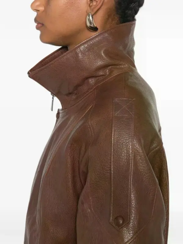 ADRIANNA FERETTI Zip-up Leather Jacket