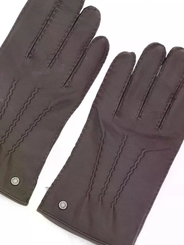 GIANNI CHIARINI Topstitched Leather Gloves
