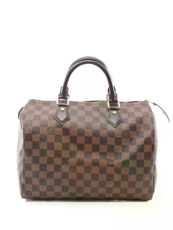 LOUIS VUITTON Damier Ebene Speedy 30 Luggage Bag - Brown