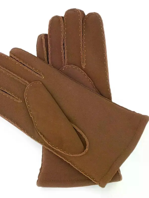 GIANNI CHIARINI Stitch-detail Suede Gloves