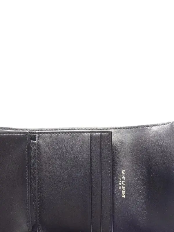 Saint Laurent Cassandre Trifold Wallet - Black