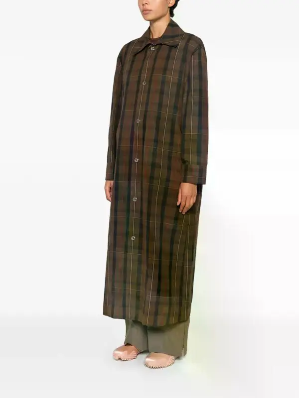 MARBELL Victoria Check Cotton Trench Coat