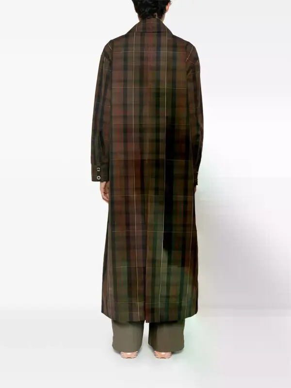 MARBELL Victoria Check Cotton Trench Coat