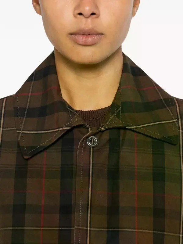 MARBELL Victoria Check Cotton Trench Coat