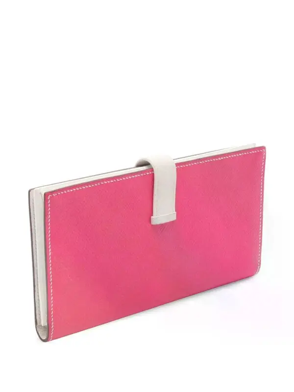 Hermès 2011 Béarn Soufflé Wallet - Pink