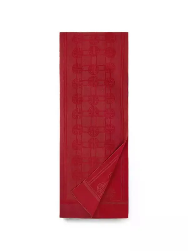 Shanghai Tang Jacquard Scarf - Red