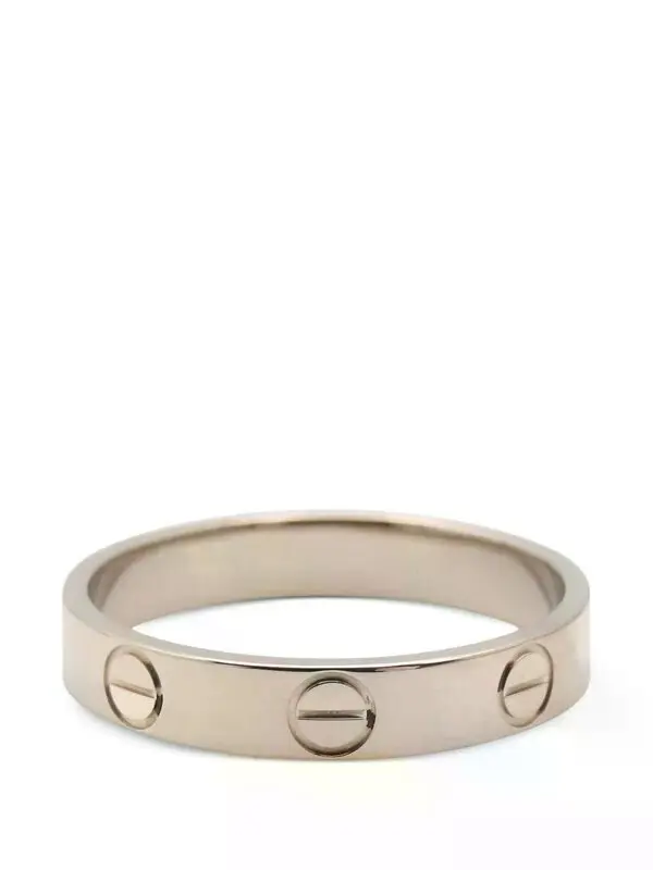 Cartier 18k White Gold Mini Love Ring - Silver