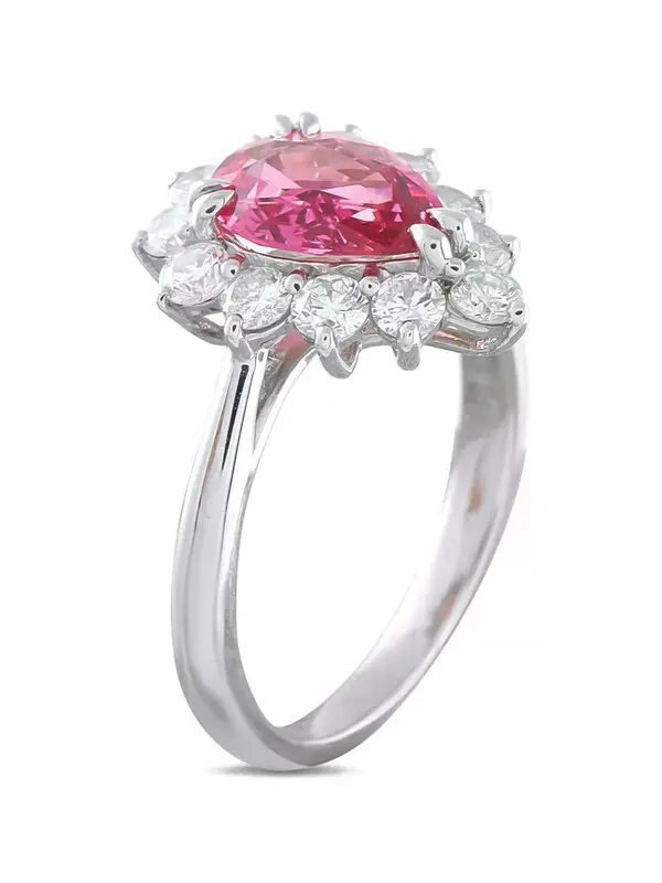 LB EXCLUSIVE Platinum Pear-cut Spinel And Diamond Ring