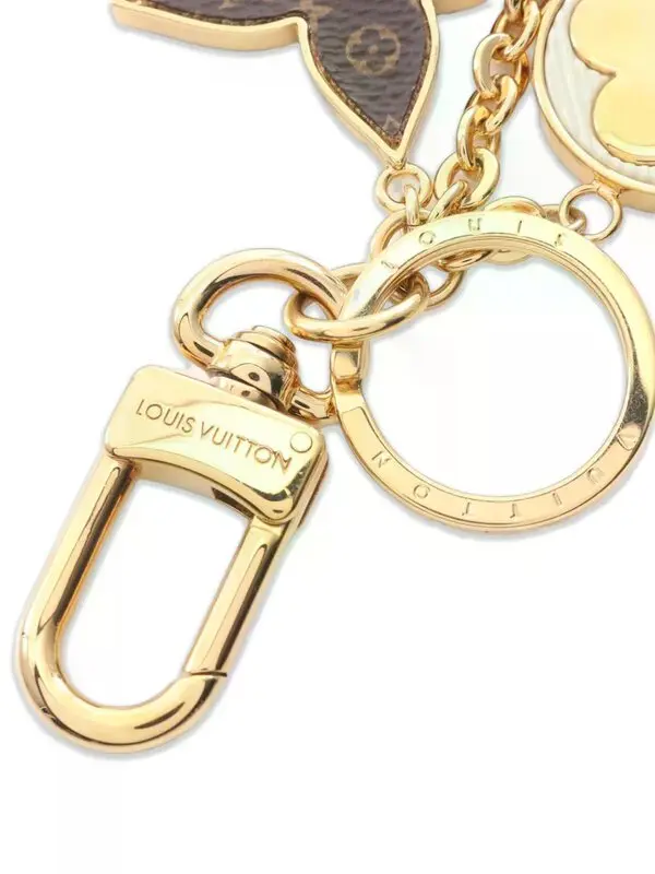 LOUIS VUITTON Monogram Canvas Bag Charm - Gold