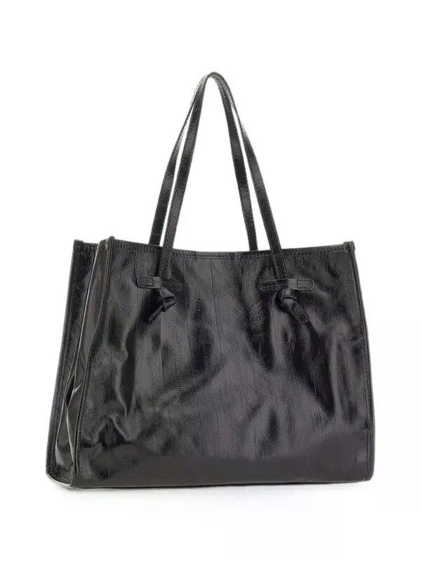 MARCELLA CLUB Glossy Shoulder Bag - Black