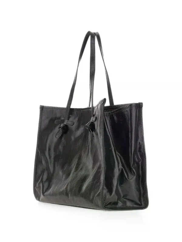 MARCELLA CLUB Glossy Shoulder Bag - Black