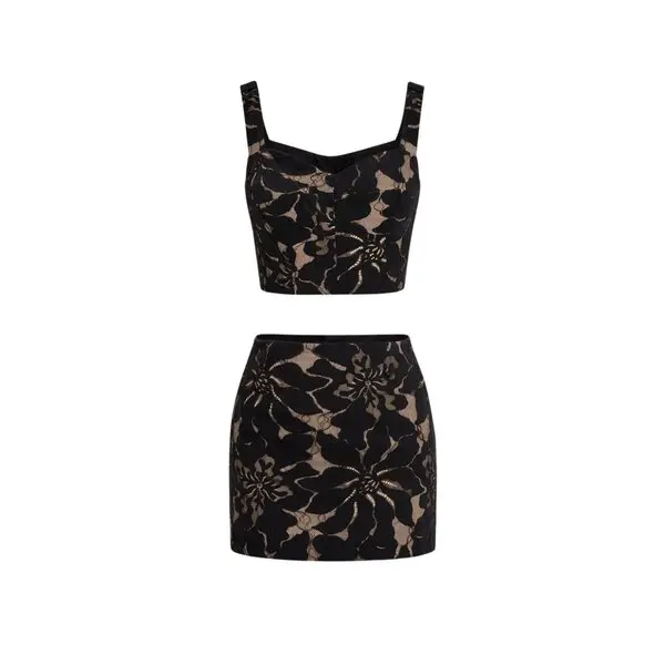 DILARA GULHAN Midnight Bloom Set - Black