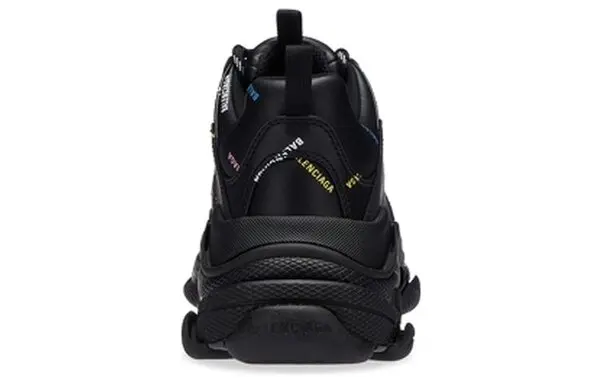 Balenciaga Triple S Allover Logo Sneakers - Black