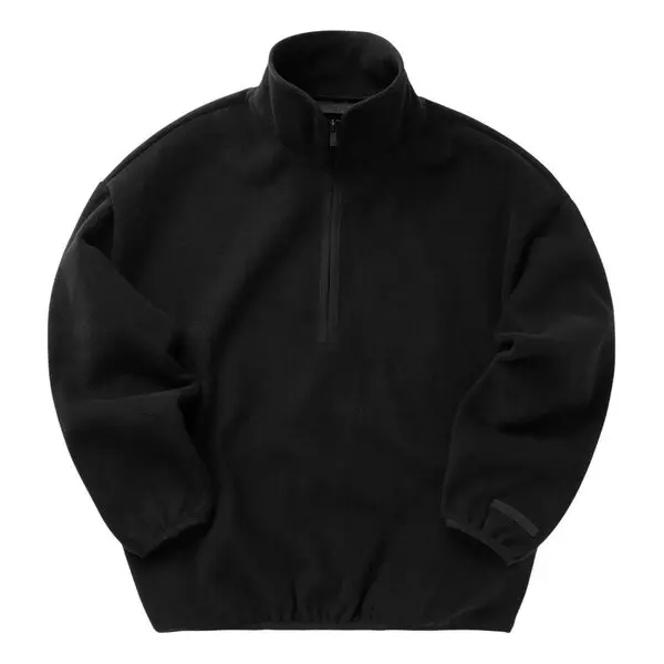 Fear Of God Ss25 Brushed Half Zip Sweatshirt - Black